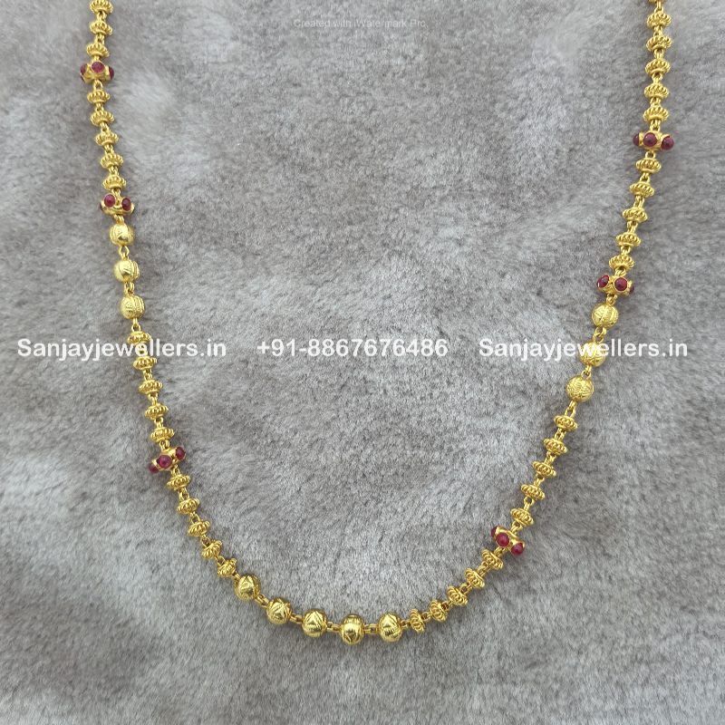 92.5 Silver | Gold Polished Chains - Sanjay Jewellers